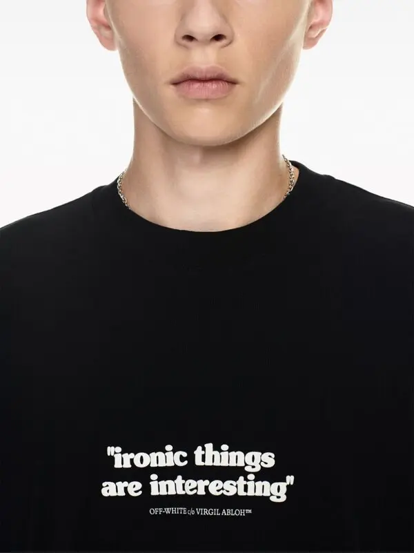 Off-White Ironic Quote-print Cotton T-shirt