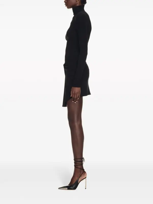 Off-White Twist-detail Mini Dress - Black