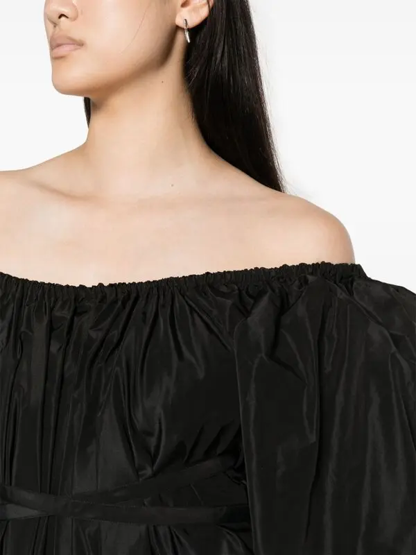 PATOU Off-shoulder Ruched Midi Dress