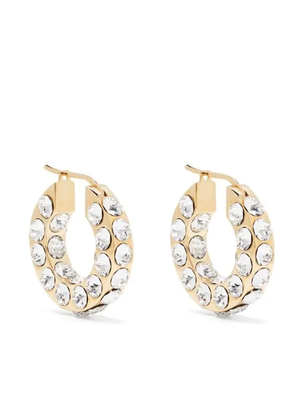 Amina Muaddi Jahleel Hoop Earrings - Gold