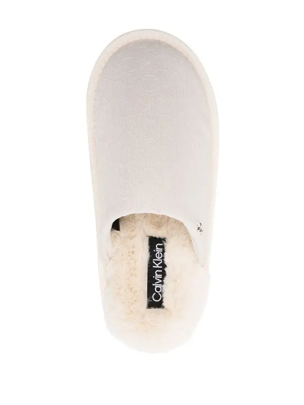 Calvin Klein Jacquard Lined Slippers