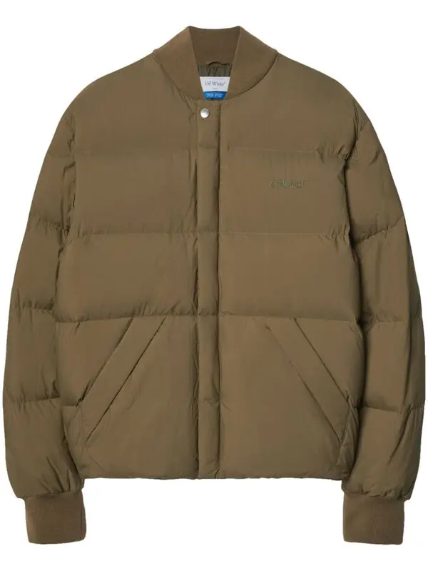 Off-White Arrow Puffer Jacket - Brown