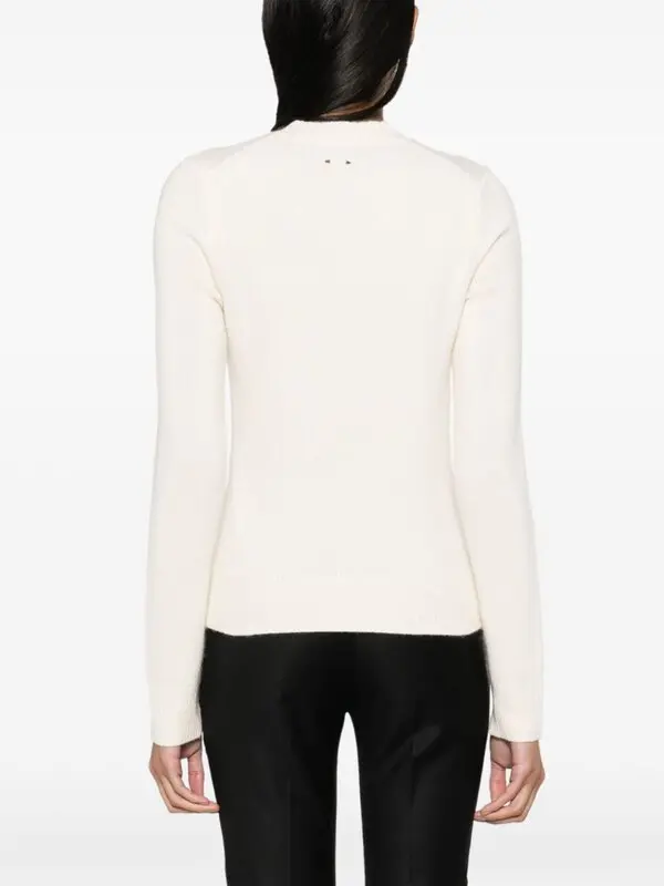 Barbara Bui V-neck Ladder-stitch Jumper - Neutrals