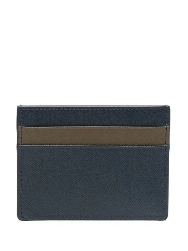 Marni Logo-debossed Leather Cardholder - Blue
