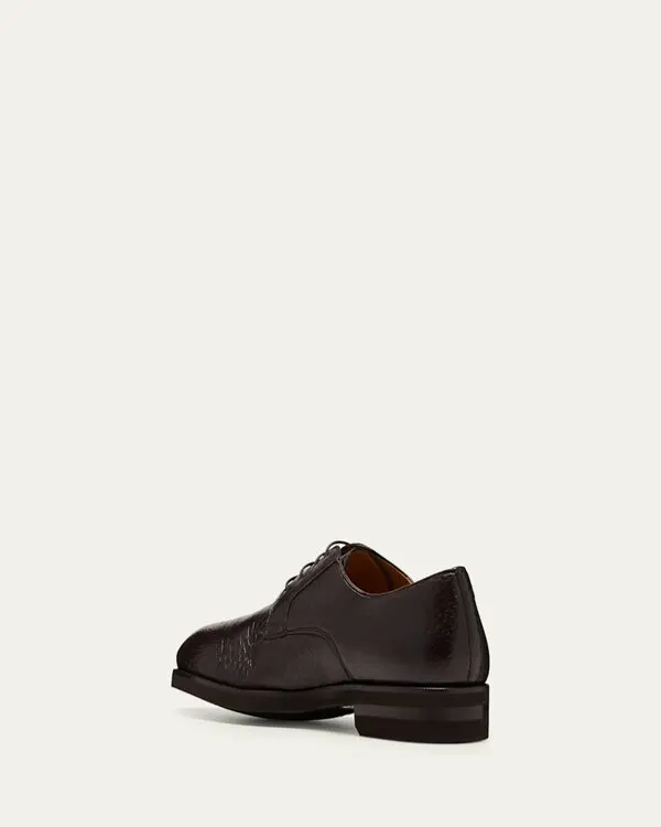 Sz 13 US Mens Magnanni Cusco Flex Brown Peccary Leather Derby Dress Shoes VGUC! Magnanni Cusco Peccary Leather Derby Shoes - Brown  main image 4