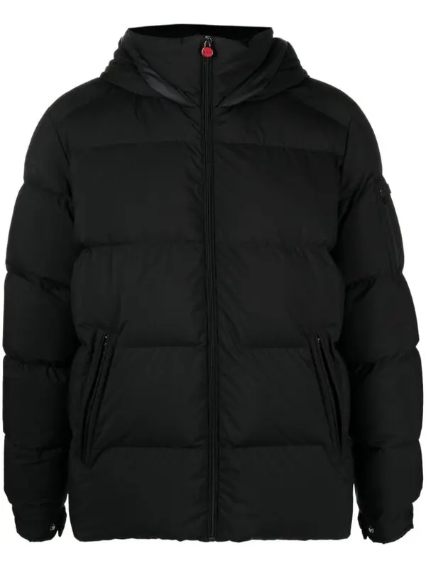 Kiton Logo-patch Quilted Hooded Jacket