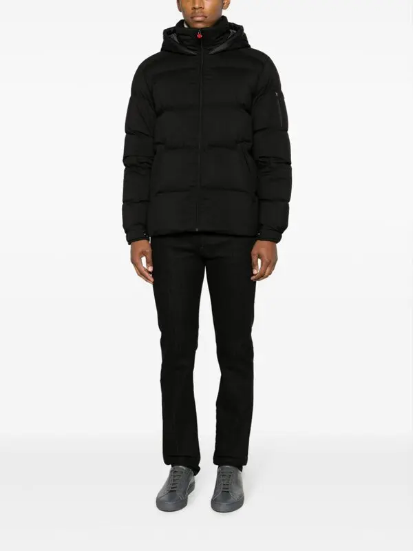 Kiton Logo-patch Quilted Hooded Jacket
