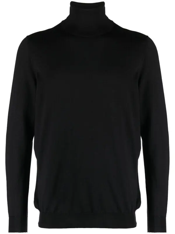 Kiton Roll-neck Fine-knit Jumper - Black