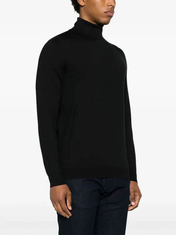 Kiton Roll-neck Fine-knit Jumper - Black