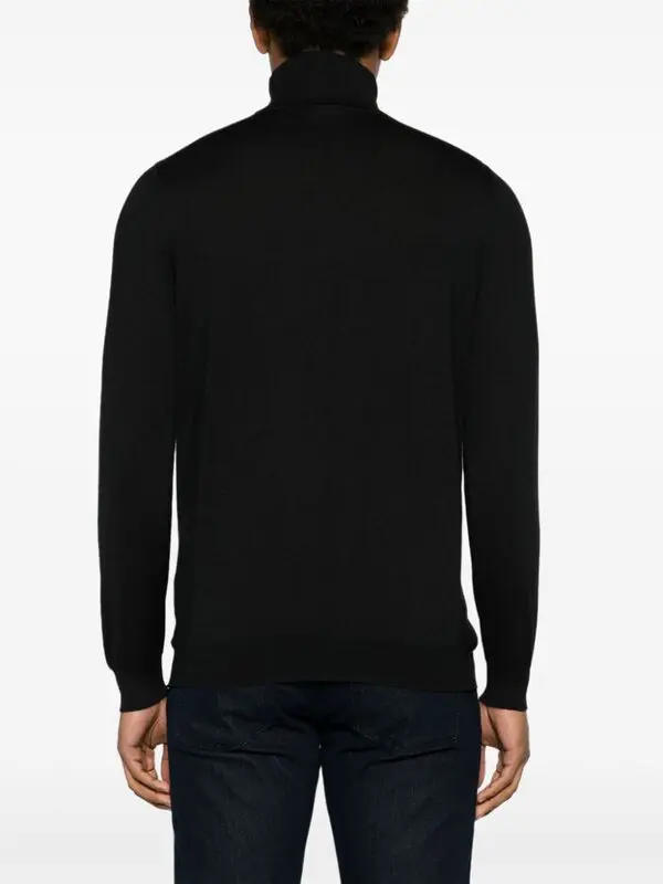 Kiton Roll-neck Fine-knit Jumper - Black