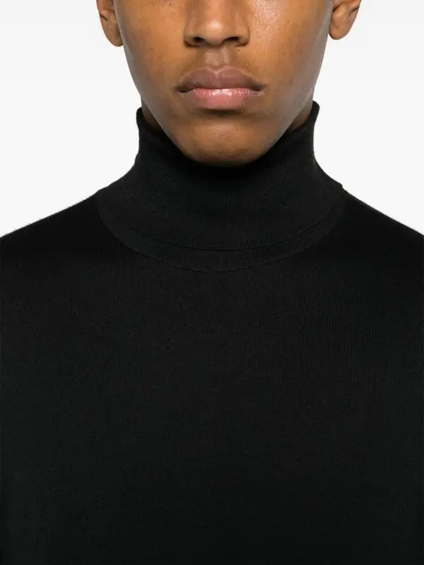 Kiton Roll-neck Fine-knit Jumper - Black
