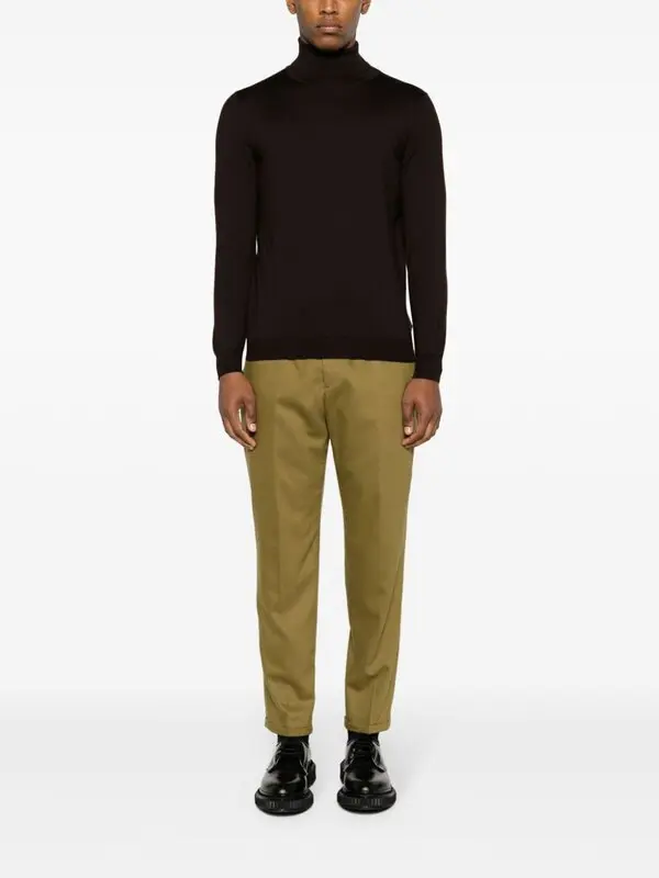 Kiton Roll-neck Jumper - Brown