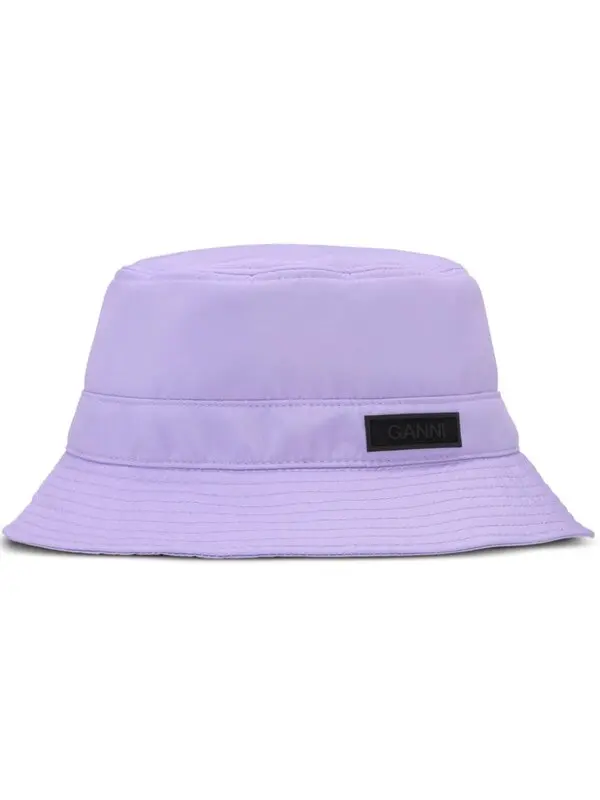 GANNI Logo-appliqué Bucket Hat