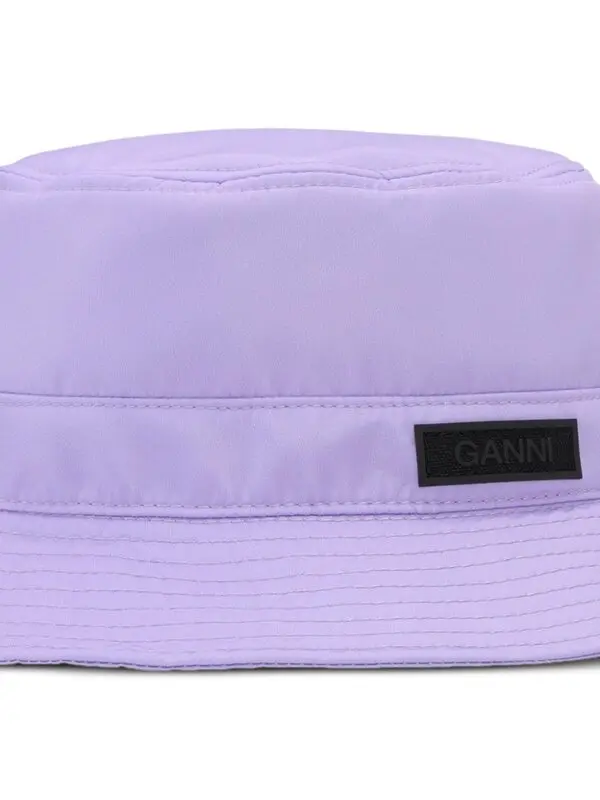 GANNI Logo-appliqué Bucket Hat