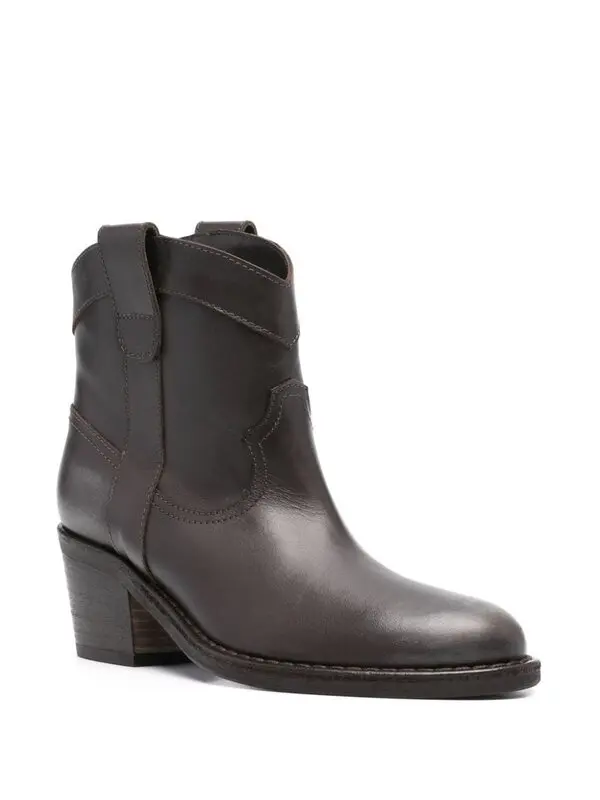 VIA ROMA 15 Texan 65mm Leather Ankle Boots