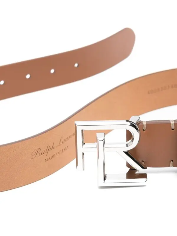 Ralph Lauren Logo-buckle Leather Belt - Brown