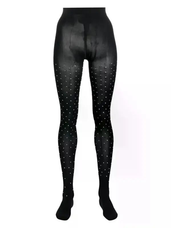 Vivetta Swarovski Crystal-embellished Tights - Black