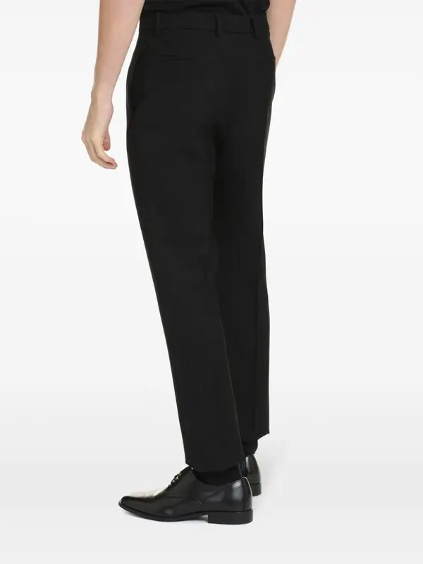 Saint Laurent Pressed-crease Pleated Trousers - Black