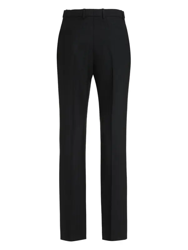 Saint Laurent Pressed-crease Pleated Trousers - Black