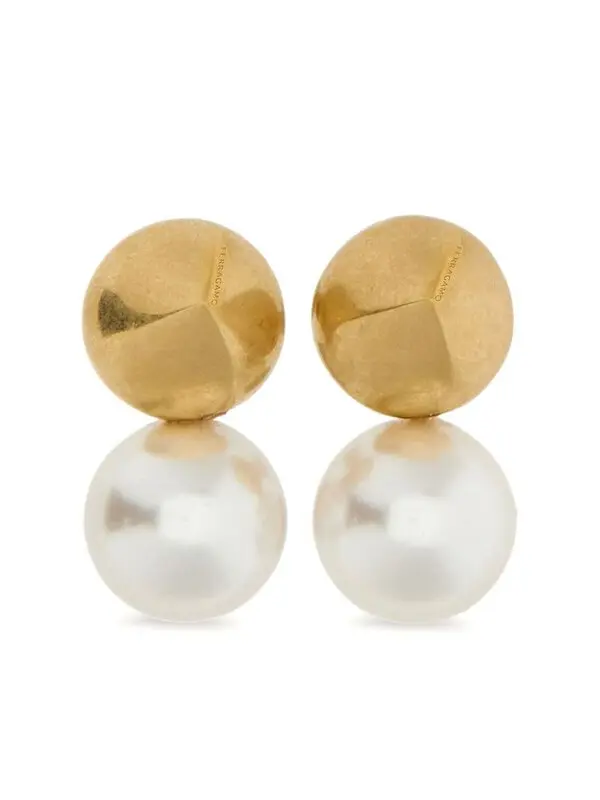 FERRAGAMO Bead-pendant Earrings - Gold