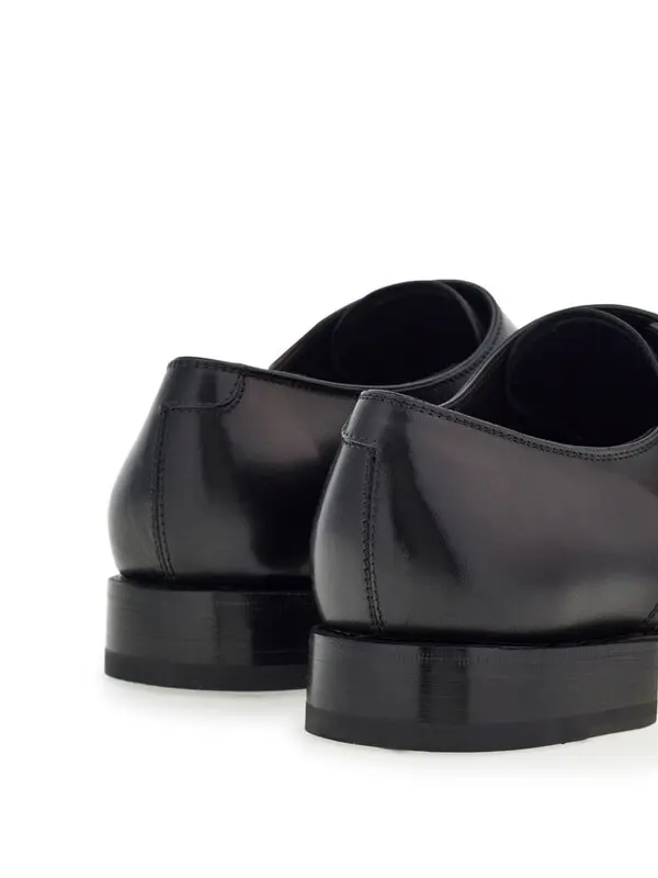 FERRAGAMO Tramezza Double-monkstrap Leather Monk Shoes