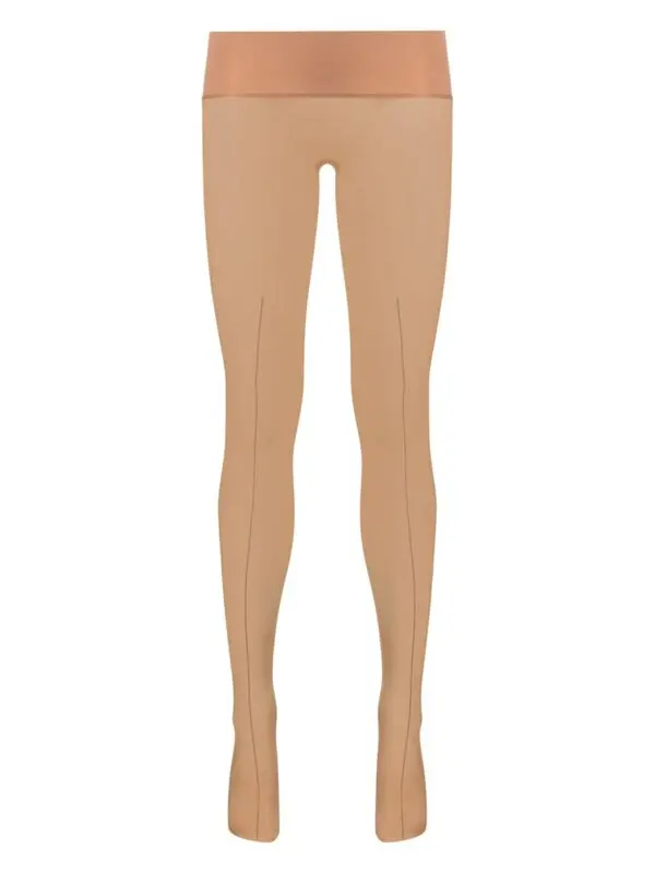 MAISON CLOSE Logo-intarsia Semi-sheer Tights - Neutrals