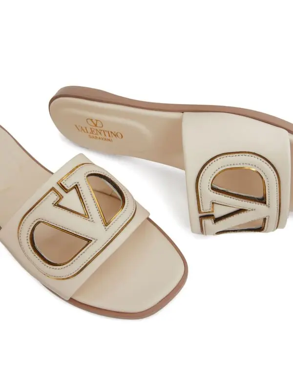 Valentino Garavani Vlogo Cut-out Sandals - White