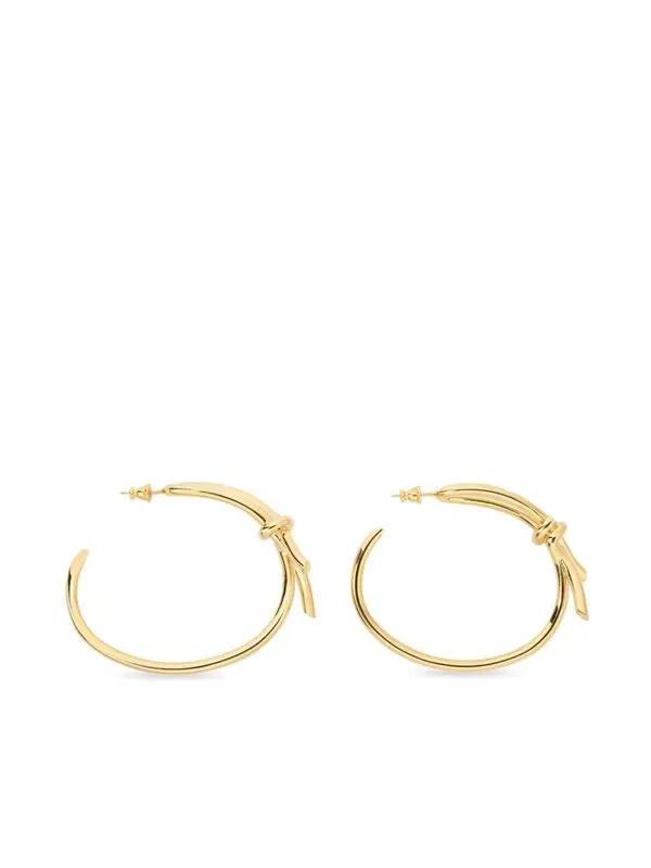 FERRAGAMO Asymmetric Bow Hoop Earrings - Gold
