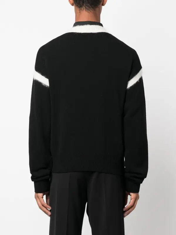 Saint Laurent Bicolour Knitted Jumper