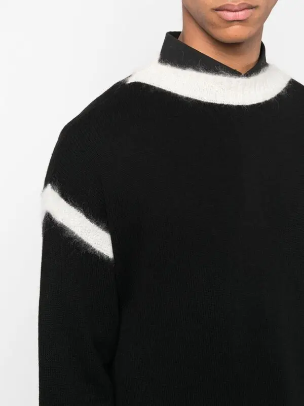Saint Laurent Bicolour Knitted Jumper