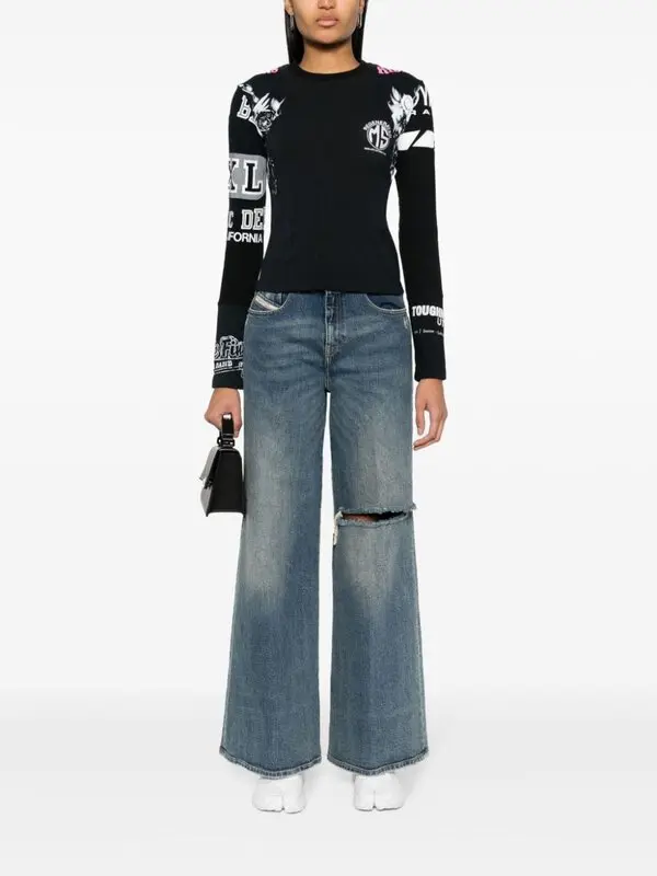 DIESEL® 1978 D-akemi Wide-leg Jeans