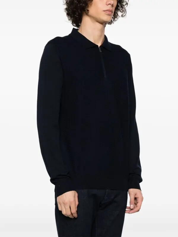 Corneliani Fine-knit Virgin Wool Polo Shirt