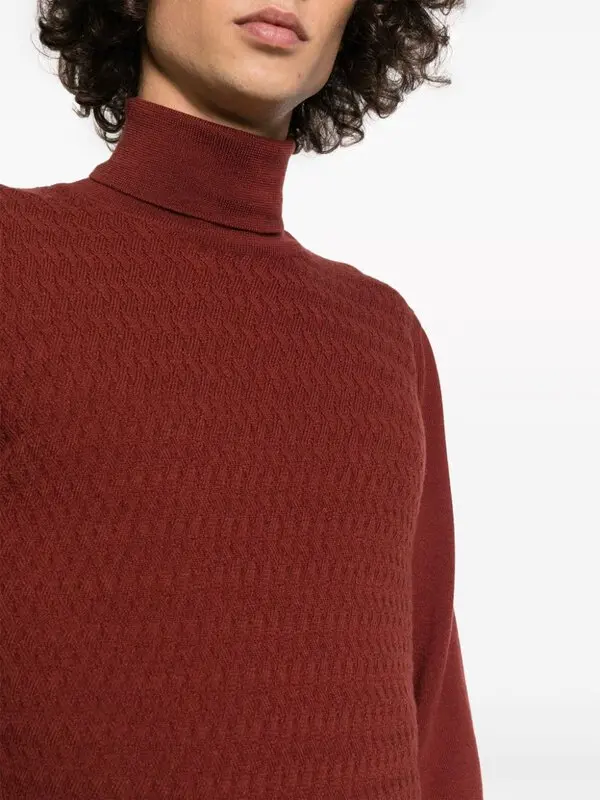 Corneliani Embossed Virgin Wool Jumper