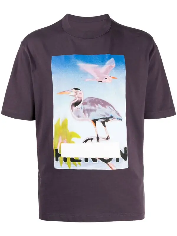 Heron Preston Censored Heron Cotton T-shirt - Purple