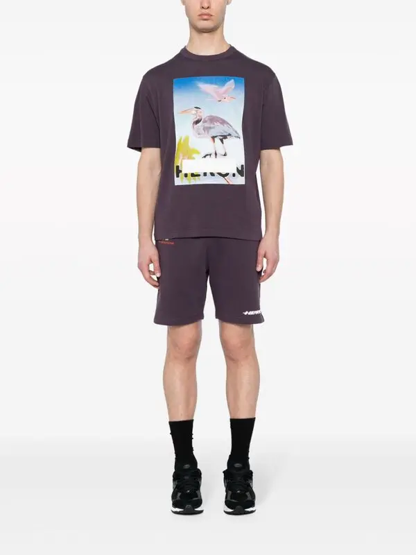 Heron Preston Censored Heron Cotton T-shirt - Purple