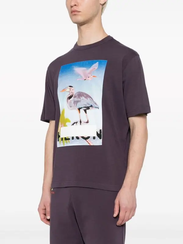 Heron Preston Censored Heron Cotton T-shirt - Purple