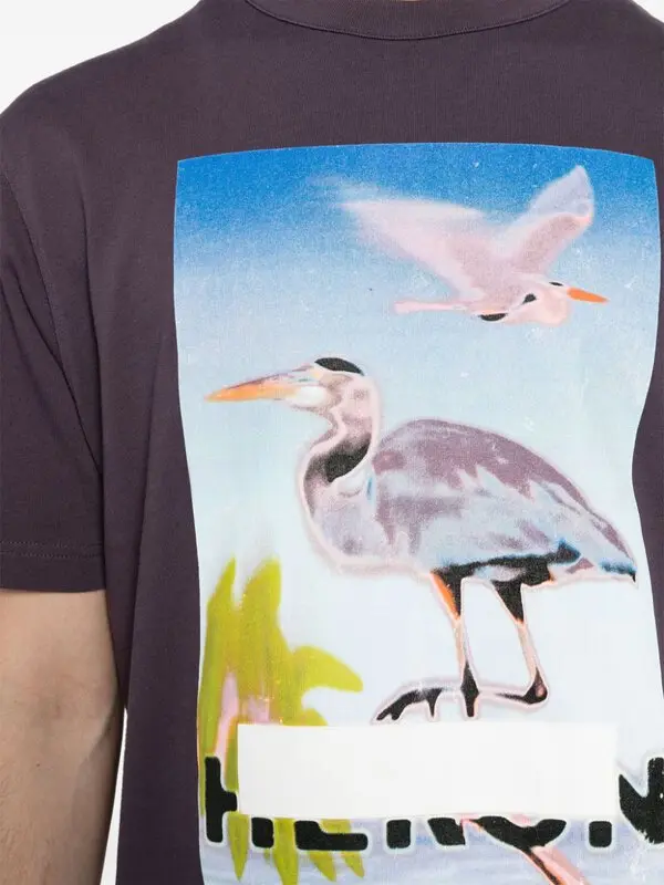 Heron Preston Censored Heron Cotton T-shirt - Purple