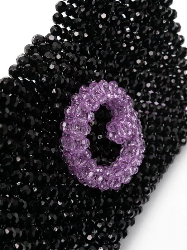 Germanier Bead-embellished Shoulder Bag - Black
