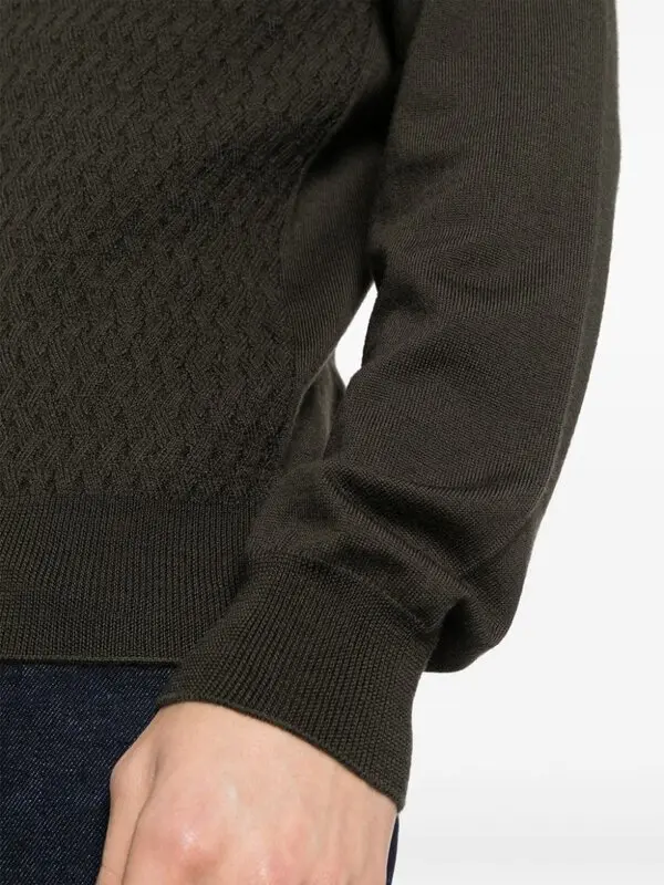 Corneliani Virgin Wool Polo Shirt - Green