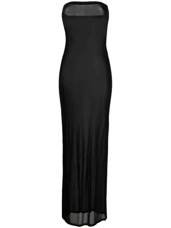 Saint Laurent Semi-sheer Strapless Dress