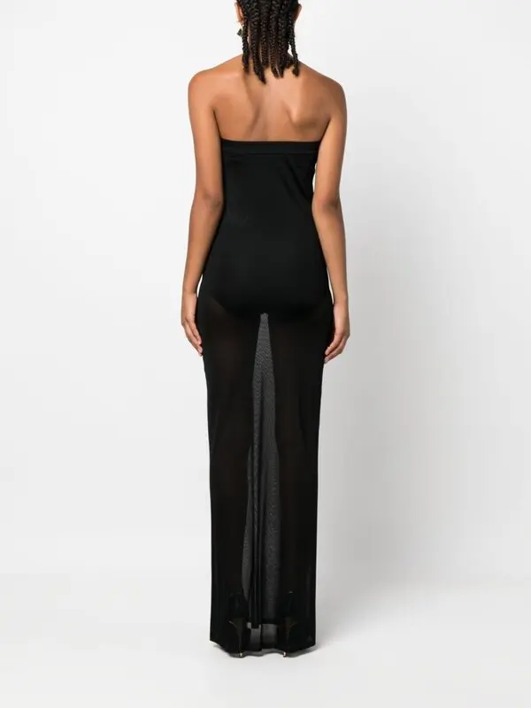 Saint Laurent Semi-sheer Strapless Dress
