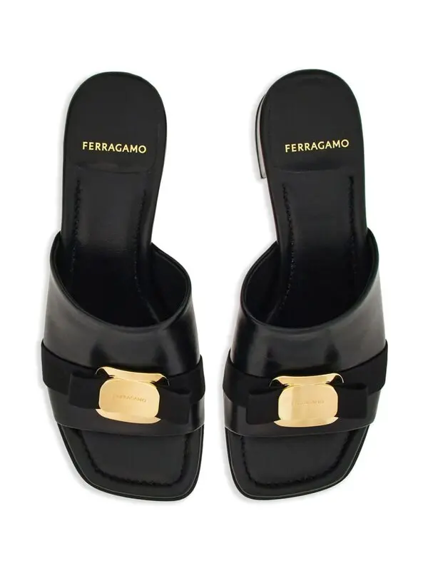 FERRAGAMO Vara 40mm Mules - Black