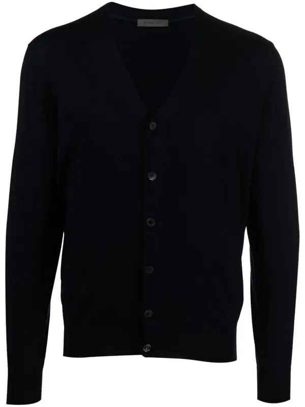Corneliani V-neck Virgin Wool Cardigan