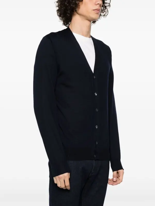 Corneliani V-neck Virgin Wool Cardigan