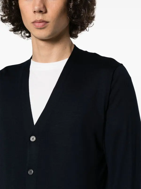 Corneliani V-neck Virgin Wool Cardigan
