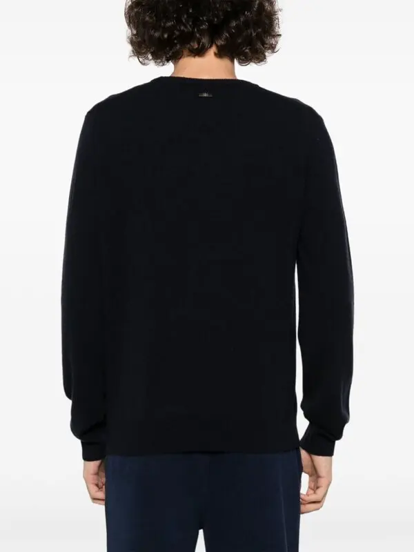 Corneliani Crew-neck Fine-knit Jumper - Blue