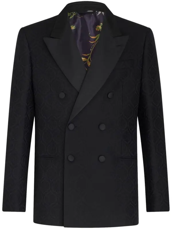 Etro Jacquard Double-breasted Blazer