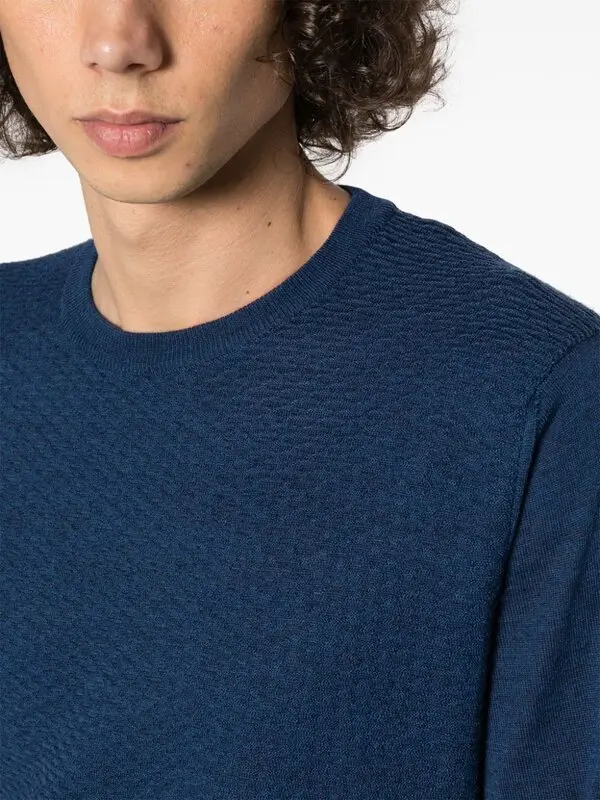 Corneliani Crew-neck Virgin Wool Jumper - Blue