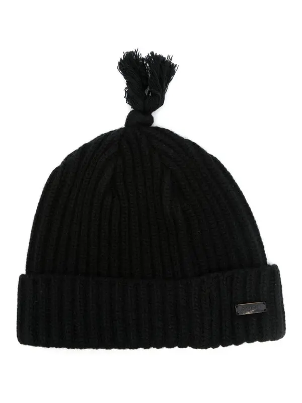 ADER ERROR Raga Ribbed Beanie - Black
