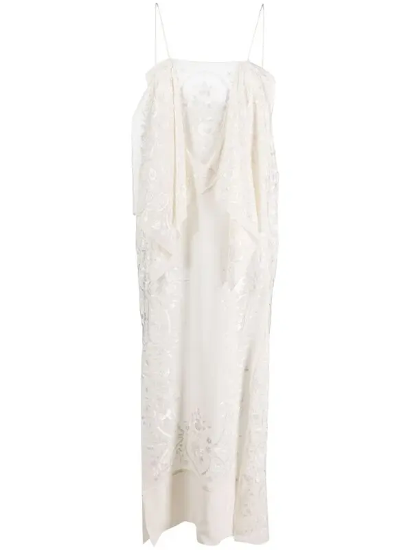 Zeus+dione Pomaki Sleeveless Silk Dress - Neutrals